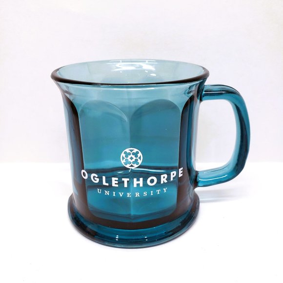 Dining | Vintage Oglethorpe University Blue Glass Mug Cup Made In Usa ...